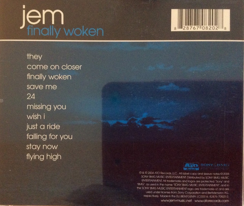 Jem. Finally Woken. 11 Track CD. 2005. SONY BMG | eBay