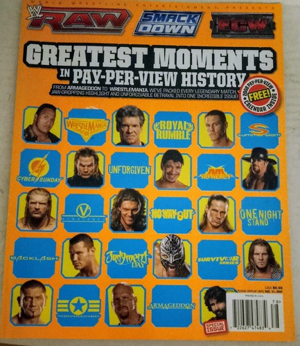 2007 WWE GREATEST MOMENTS IN PAY-PER-VIEW HISTORY MAGAZINE Rumble WM ...
