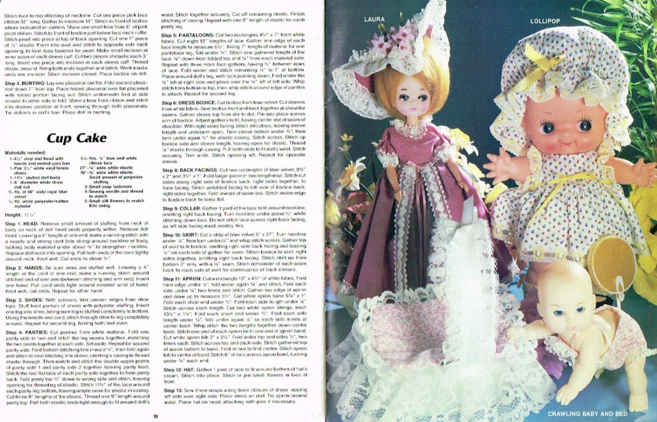 Showcase of Dolls Pattern Book Wardrobe Plastic Craft Dolls Leisure ...