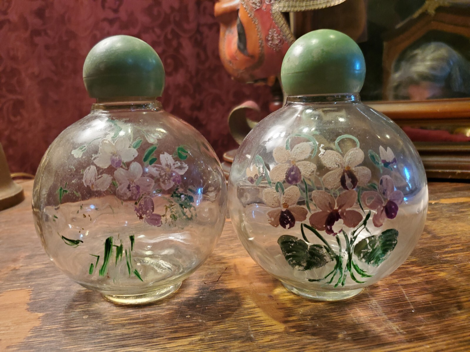 Pair Abietsan Vintage Flaroma Hand Painted Devon Violets Perfume ...
