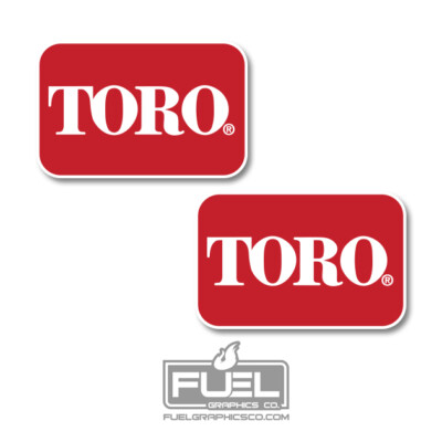 TORO Logo Vinyl Decal/Sticker 2 Pack - Zero Turn & Walk Behind Mowers ...
