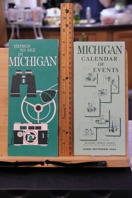 Things to see in Michigan Brochure and Calendar Vintage with wear | eBay