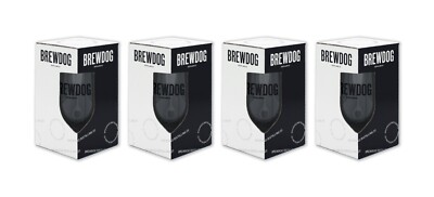 4 x Brewdog 1/2 Pint Beer Glass in Gift Box Brand New Party Bar Crafted ...