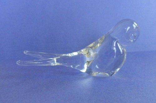 Vilca Atelier Crystal Italy Clear Glass Bird Figurine Paperweight ...