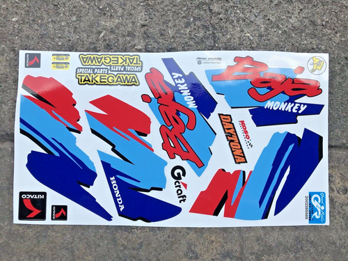 1992 Honda Monkey BAJA Z50J Decal Sticker Complete Full Set White ...