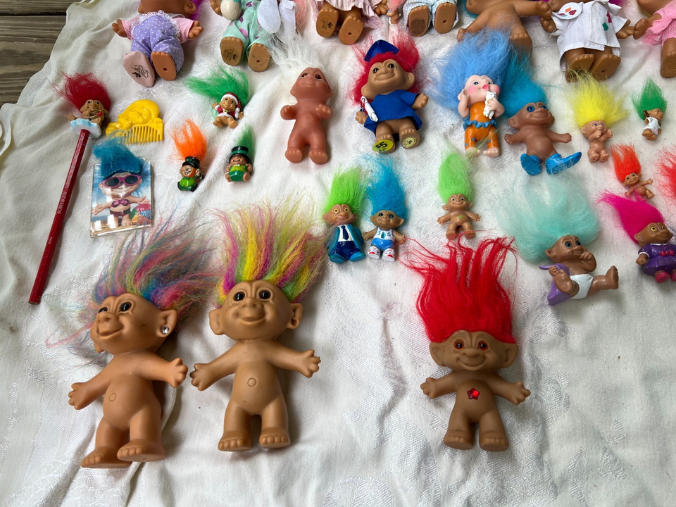 Vintage Troll Dolls Lot Of OVER 50 Mixed Years, Mixed Sizes | eBay