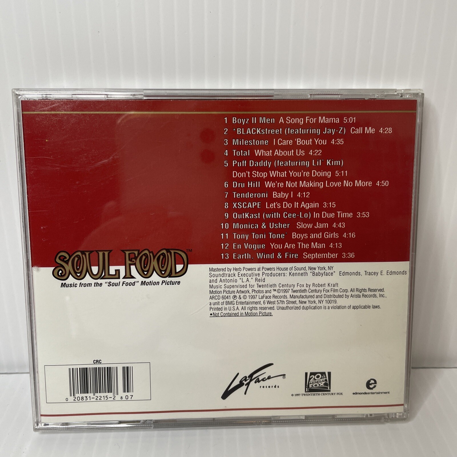 Soundtrack - Soul Food CD (R&B Hip Hop/Puff Daddy/Dru Hill/Outkast ...