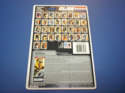 GI/G.I. JOE FILE CARD - REPEATER/1988 - uncut full back | eBay