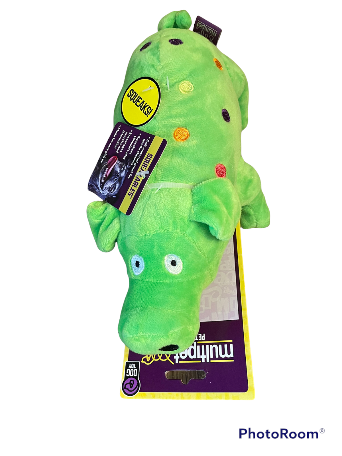 (1) Multipet Plush Goblet Pig 9" Large Assorted colors Piggy Dog Toy ...