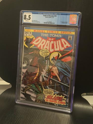 TOMB OF DRACULA #10 CGC 8.5 White pages 1ST APPEARANCE OF BLADE 1972 ...