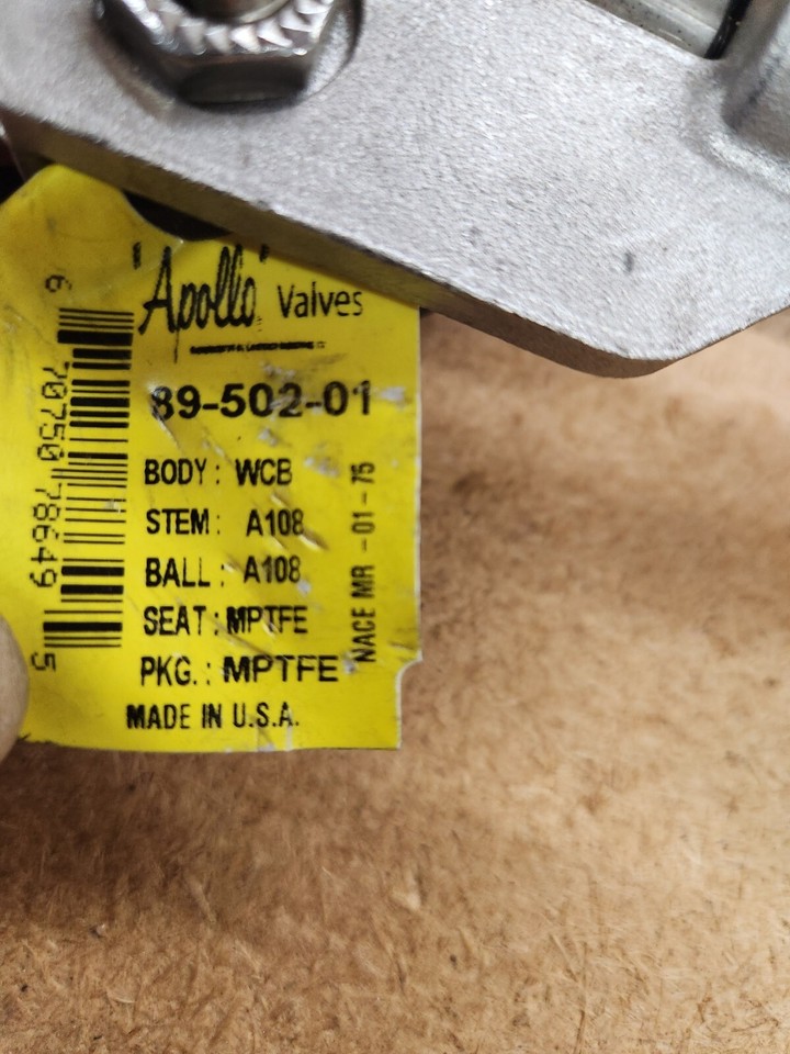 Apollo 89-501-01A Ball Valve Carbon Steel w/ Spring Return 1/4" Npt ...