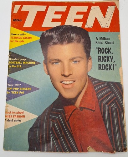 Vintage Teen Magazine September 1957 Rock Ricky Rock! | eBay