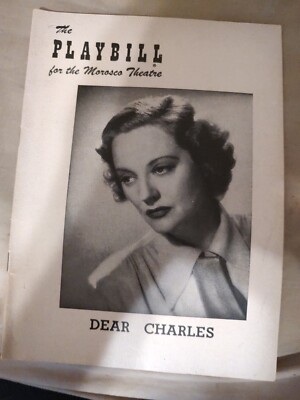 DEAR CHARLES Playbill TALLULAH BANKHEAD FRED KEATING HUGH REILLY NYC ...
