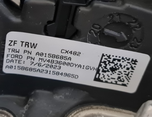 2023 FORD KUGA ST LINE FLAT BOTTOM STEERING WHEEL WITH RED STITCHING ...