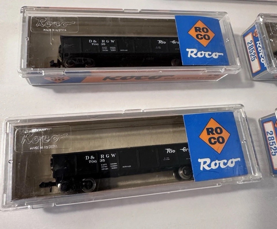 Lot of 4 Roco N Scale 28525 Gondola Cars D&RGW #70635 | eBay