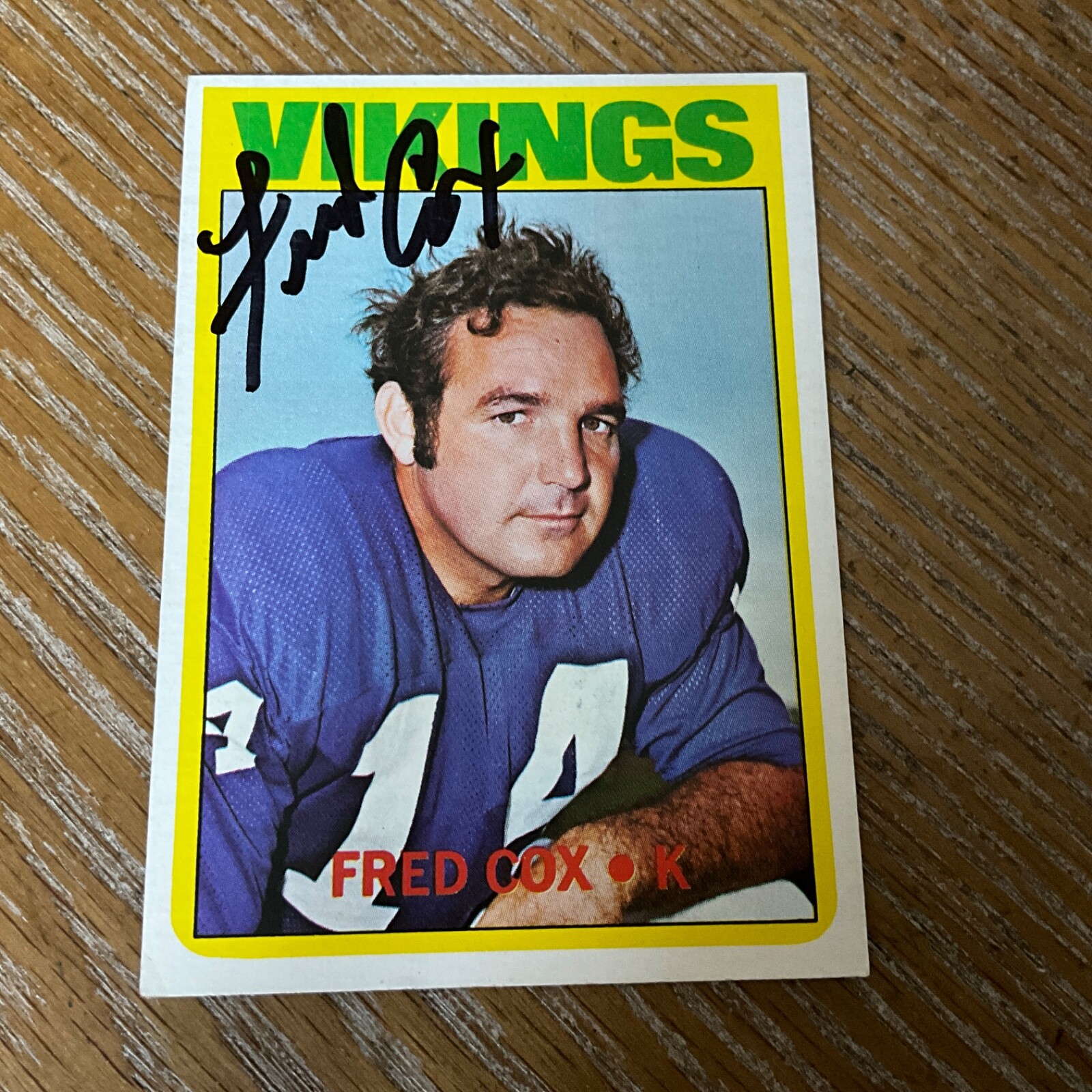 Autographed 1972 Topps FRED COX. DEC.2019. #L-1 | eBay