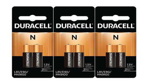 6 x Duracell N E90 LR1 MN9100 910A Alkaline 1.5 Volt Batteries ...