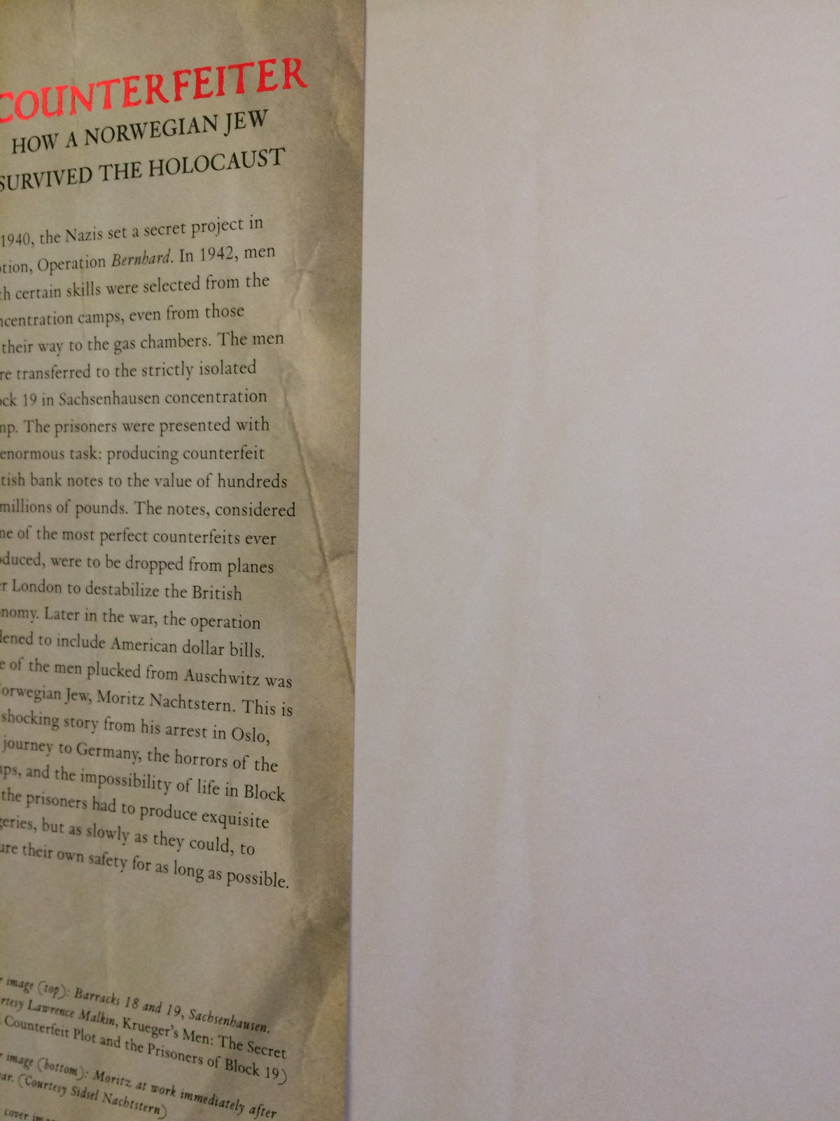 Counterfeiter : How a Norwegian Jew Survived the Holocaust by Ragnar ...