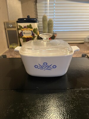 Pyrex Corning Wear Blue Cornflower Vintage Corningwear Dish & Lid | eBay