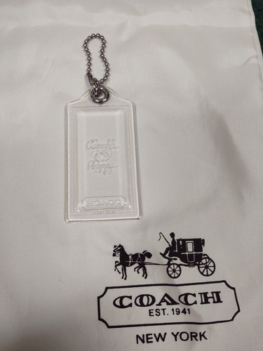 LARGE COACH POPPY CLEAR HANG TAG KEYCHAIN authentic Replacement | eBay