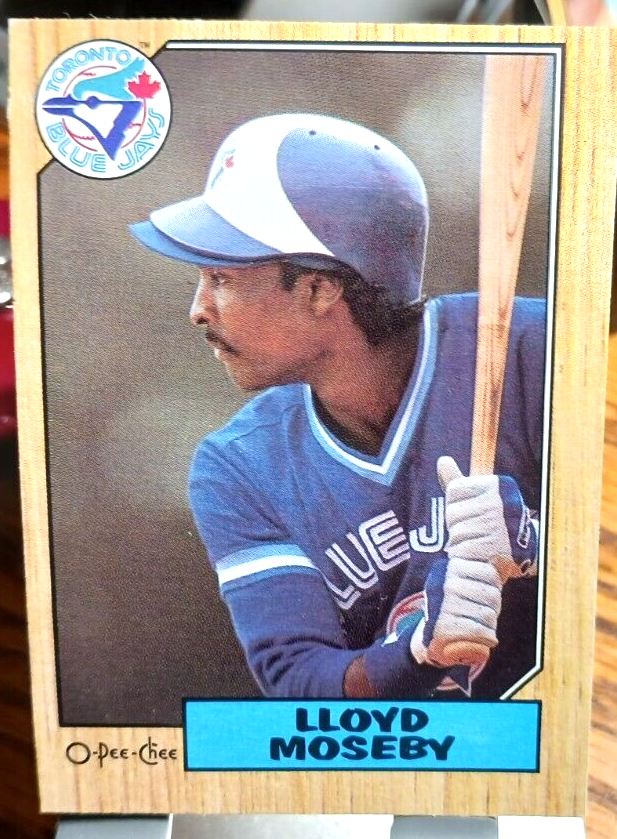 1987 O-Pee-Chee Baseball Card of Lloyd Moseby (Blue Jays) #210 (NM ...