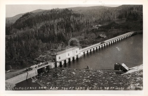 Ripogenus Dam, pulp drying Millinocket Maine RPPC Photo Postcard Copy ...