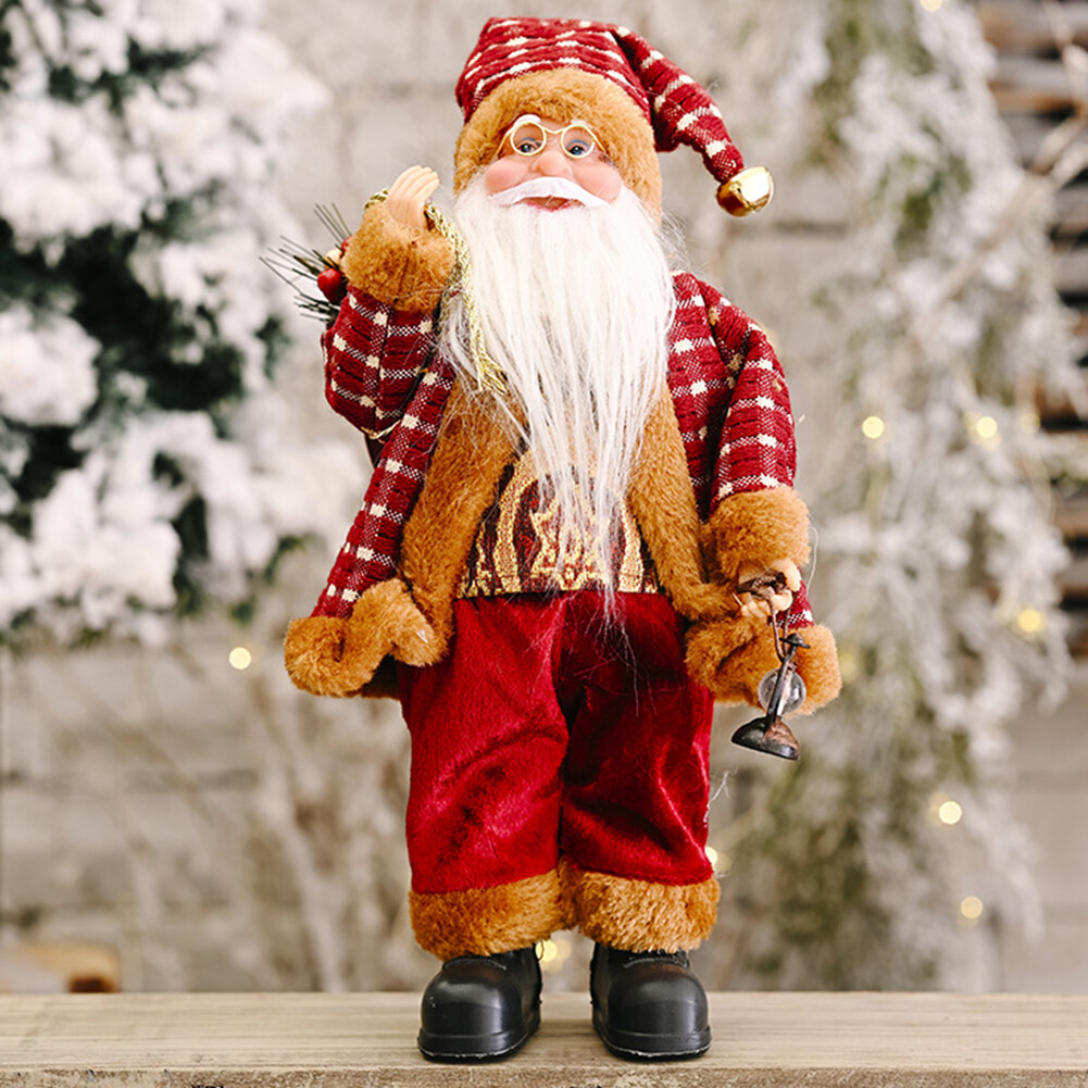 Christmas Santa Claus Decor Holding Present New Year Gifts (Oil Lamp ...
