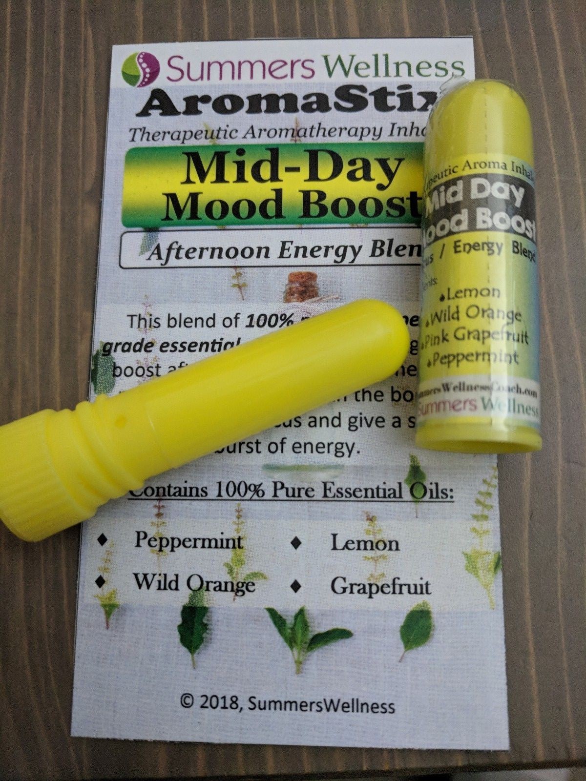 Mid-Day MOOD BOOSTER Essential Oil Personal AROMATHERAPY Inhaler ...