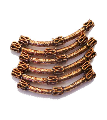 10 Pcs 40X3mm Bali Tube Bead Pipe Tube Bead Oxidized Copper mi-344 | eBay