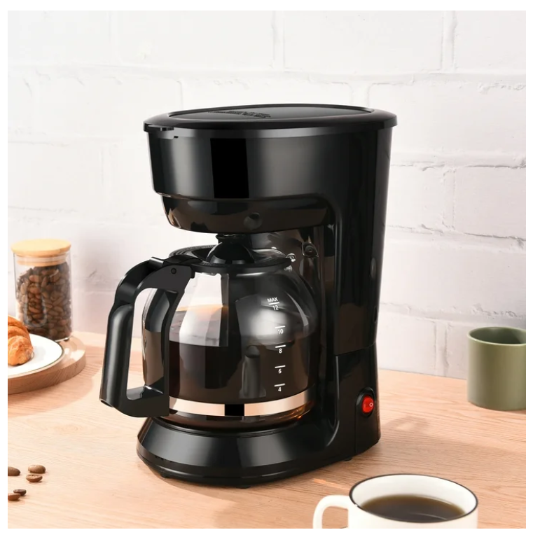 12 Cup Black Coffee Maker with Removable Filter Basket | eBay
