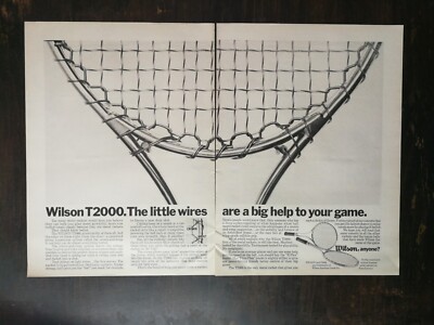 Vintage 1971 Wilson T2000 Tennis Rackets Two Page Original Ad 823 | eBay