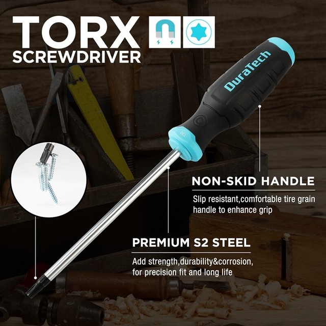 DURATECH 6PC Torx Screwdriver Magnetic Star Screwdrivers T10 T15 T20 ...