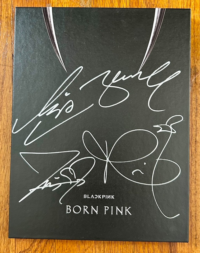 Blackpink Born Pink Black version autographed album bimae promo Not For ...