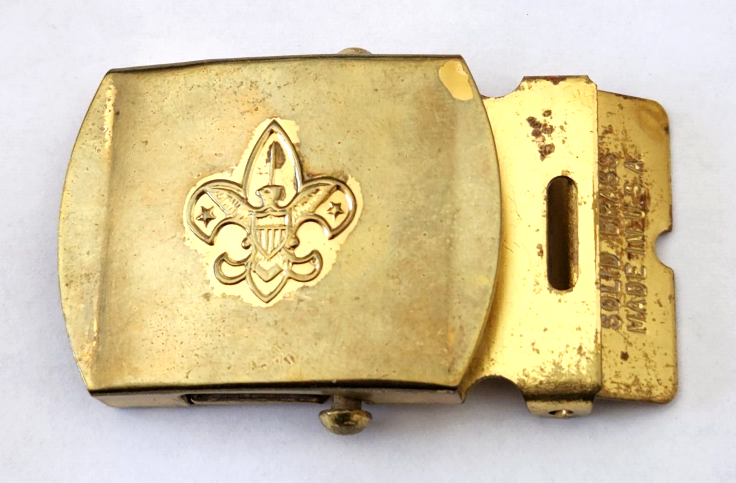 Boy Scouts Vintage North & Judd Anchor Brand Brass Friction Belt Buckle ...