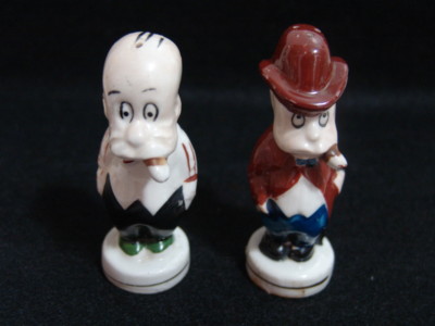 VINTAGE SILENT SAM ADAMSON AND SIDEKICK SALT & PEPPER SHAKERS - JAPAN ...