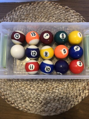 Mini Pool Balls Replacements Set Of 14. Missing 2 | eBay