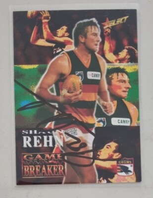Shaun Rehn Signed Game Breaker Football Card 1995 AFL Select - Adelaide ...