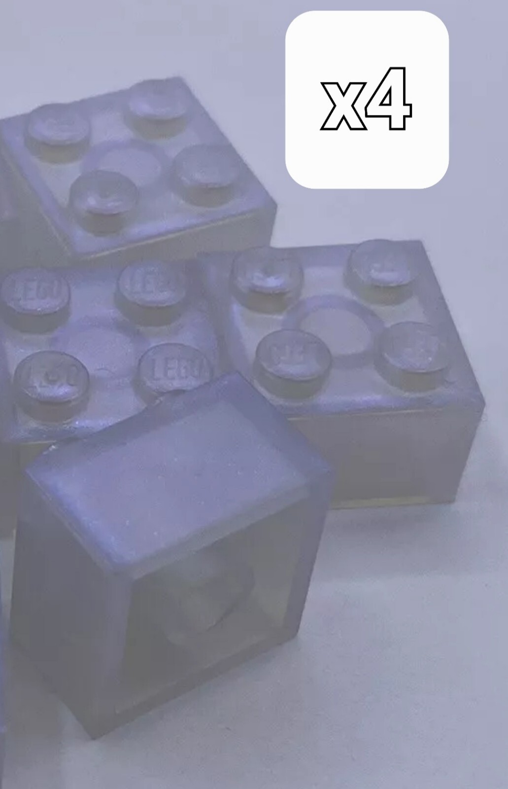 NEW LEGO Parts 3003 (x4) Satin Trans Clear Brick 2 x 2 6439055 | eBay
