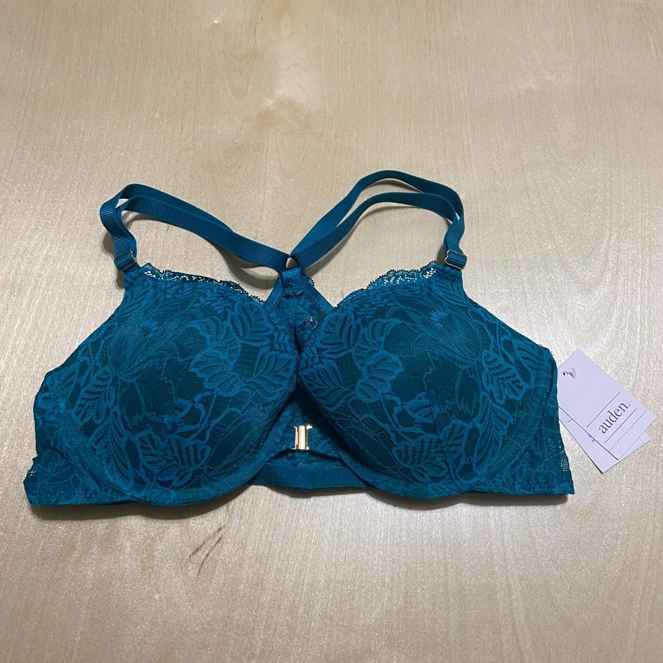 Auden 36B Women's Demi Coverage Racerback Underwire Push-Up Bra Lace ...