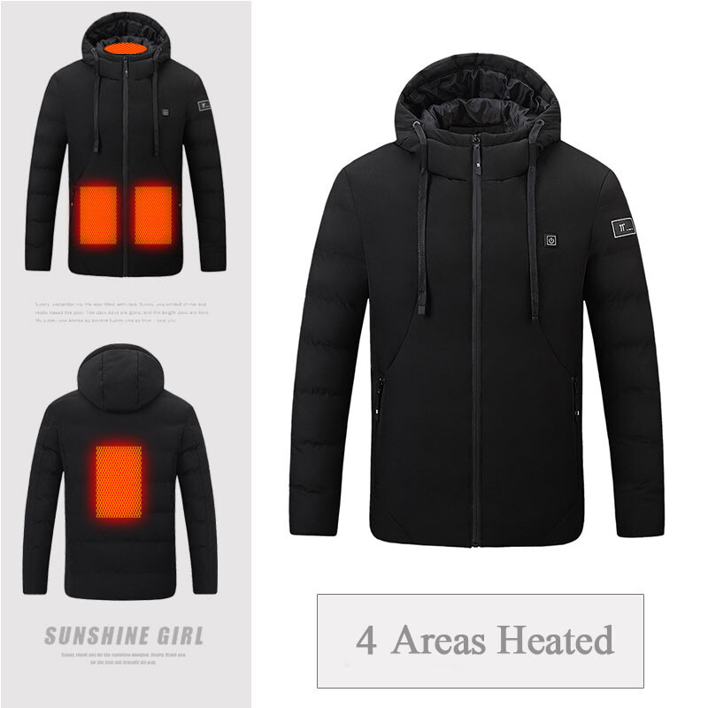 Heated Vest Warm Winter Electric USB Jacket Men Women Heating Coat ...