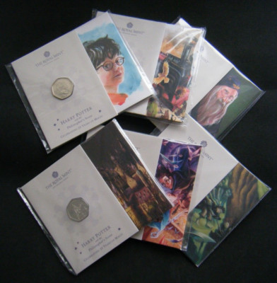 Harry Potter 50p Fifty Pence 6 Coin Collection 2022 / 2023 / 2024 BU ...