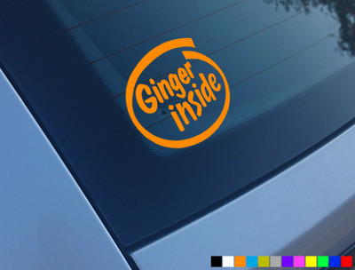 GINGER INSIDE FUNNY CAR STICKERS DECALS JDM JAP DUB VAN BUMPER DRIFT ...