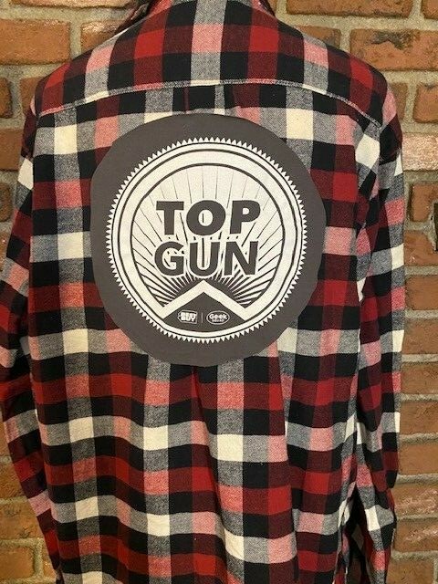 Your choice of TOP GUN logos on custom-bleached flann… - Gem