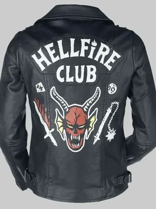 Handmade TV Series Stranger Things Hellfire Club Black Varsity & Biker ...