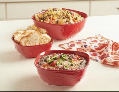 Princess House red marbella (3) | eBay