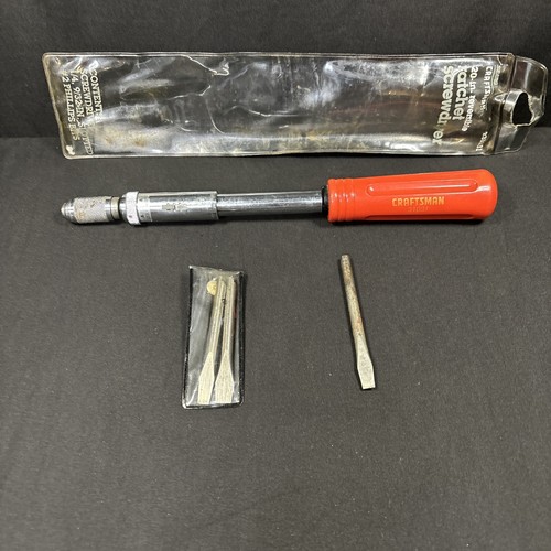 Vintage Craftsman 20'' Ratchet Screwdriver no.9-31031 w/3 bits ...