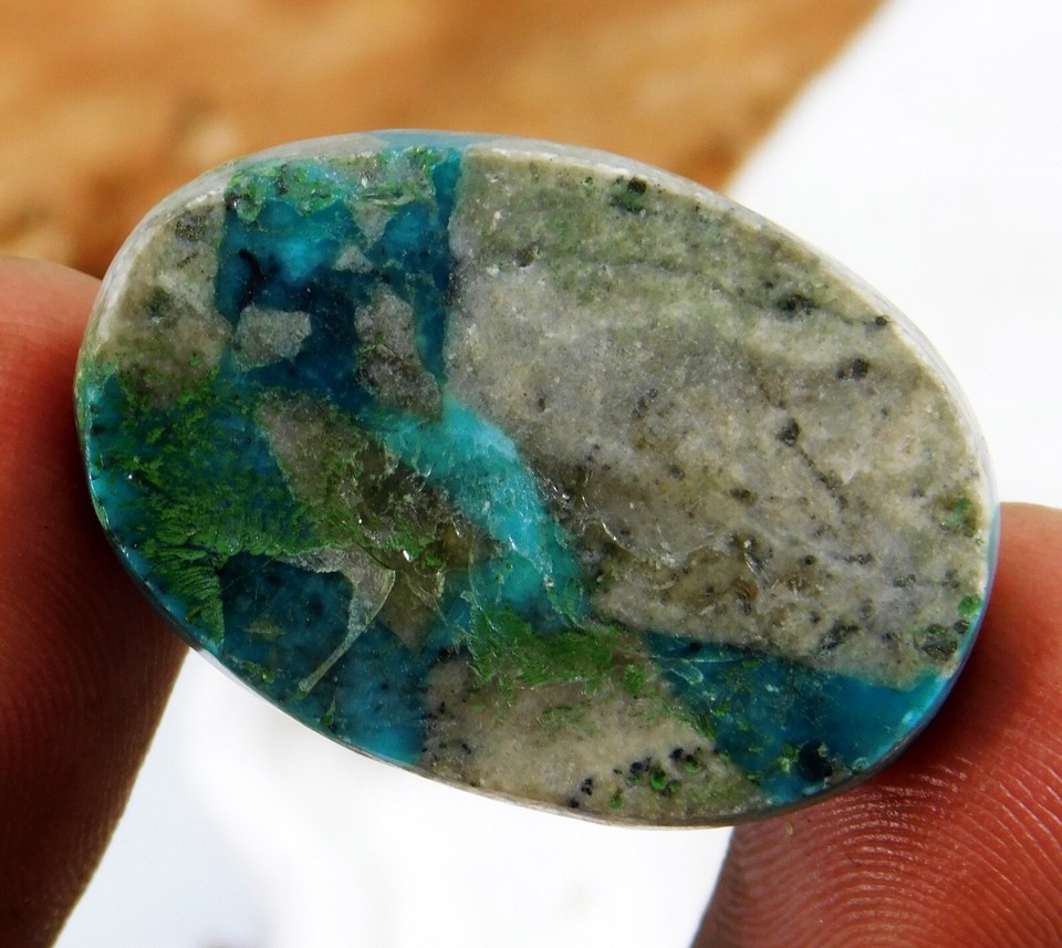 Certified 34 Ct Natural Arizona Morenci Blue Turquoise Oval Cut Loose ...