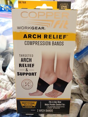 Copper Fit Arch Relief Compression Bands, Professional Grade Plantar ...