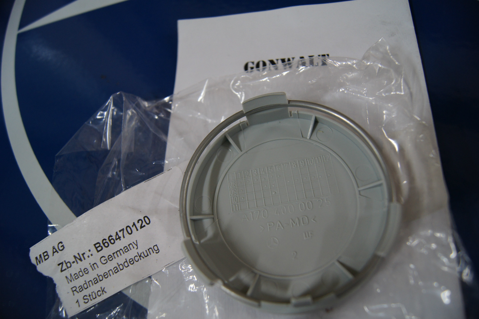 Mercedes Benz Blue Wheel Rim Insert Hub Cap Caps Genuine OE ...