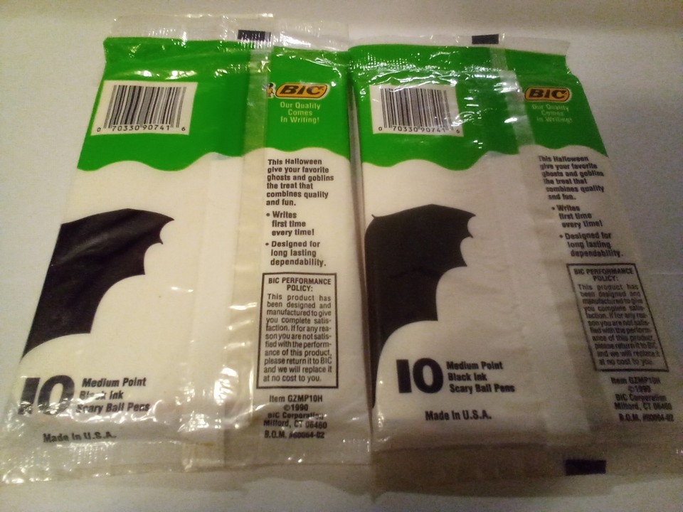 Vintage Bic Halloween Treats Pens 20 Pens Black Ink NEW 1990 | eBay